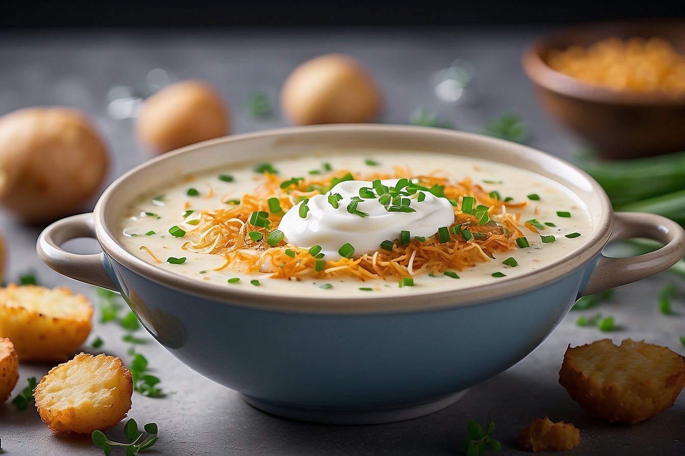 Crispy Hash Brown Potato Soup Recipe - Comfort in a Bowl ...